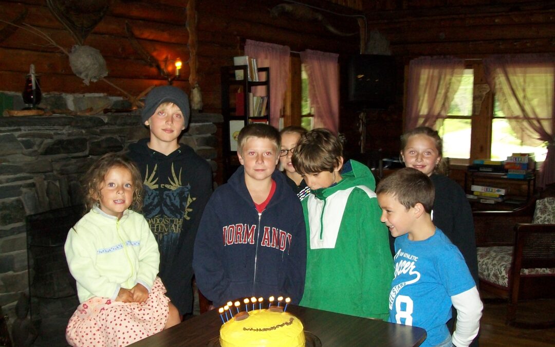 Birthday Cake in Lodge - Jackson's Lodge and Log Cabins